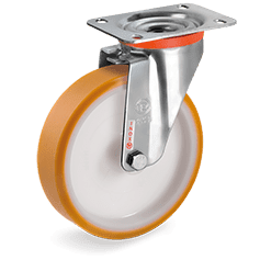 Серия 66 INOX Въртящи колела на NLX планка, TR полиуретан/ полиамид ...